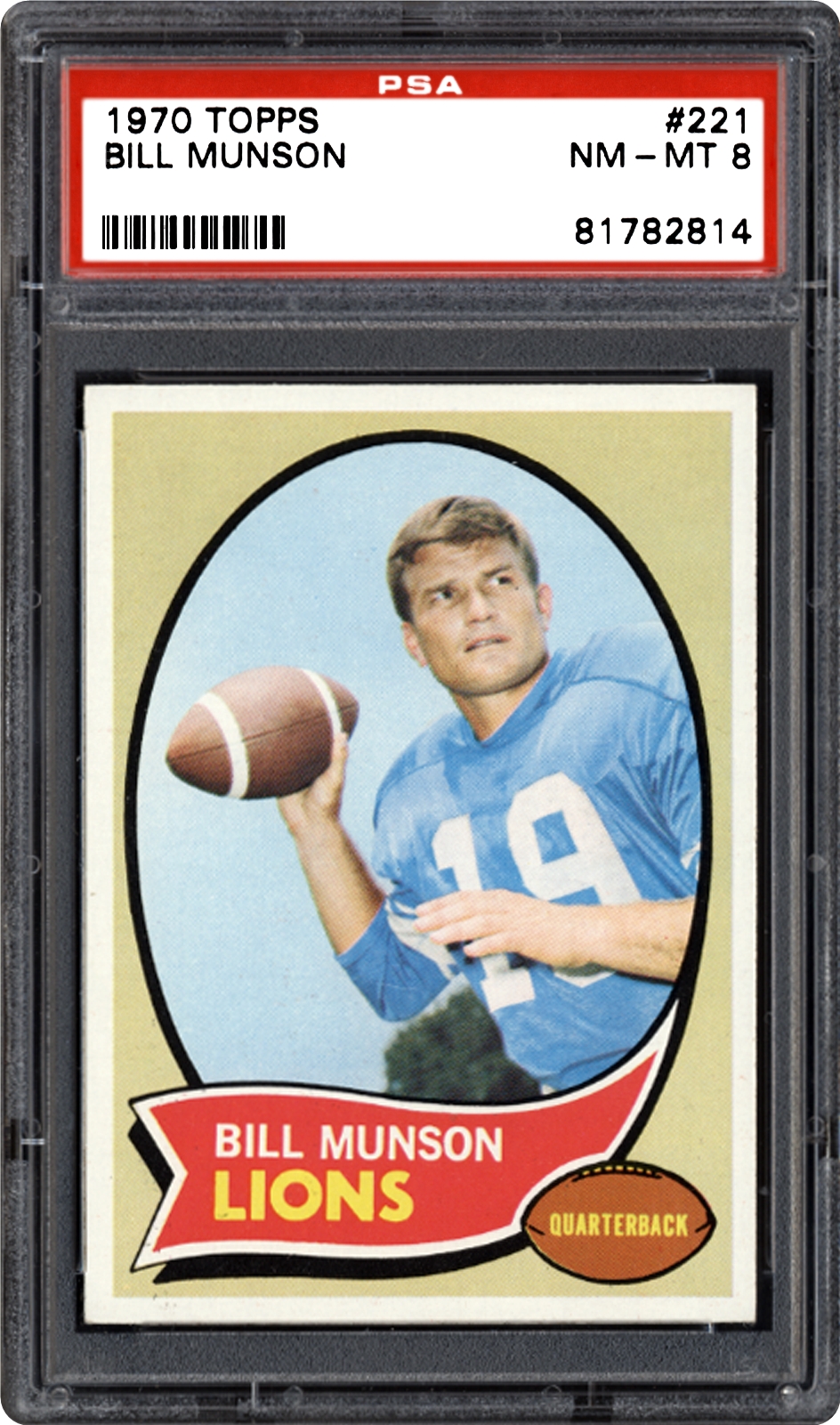 1970 Topps Bill Munson | PSA CardFacts™