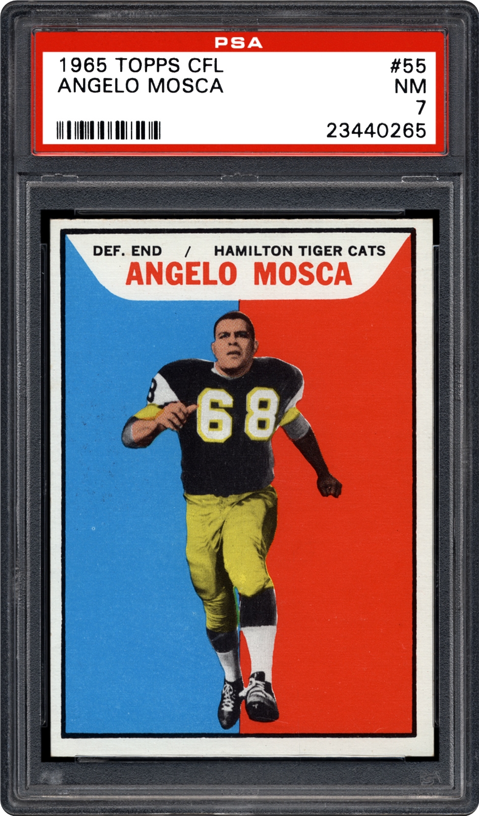 1965 Topps CFL Angelo Mosca | PSA CardFacts™