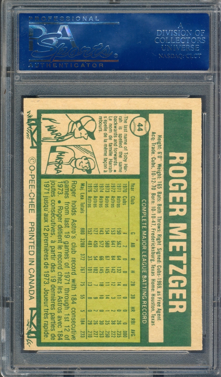 Baseball - 1977 O-Pee-Chee : PFP Cards Set Image Gallery
