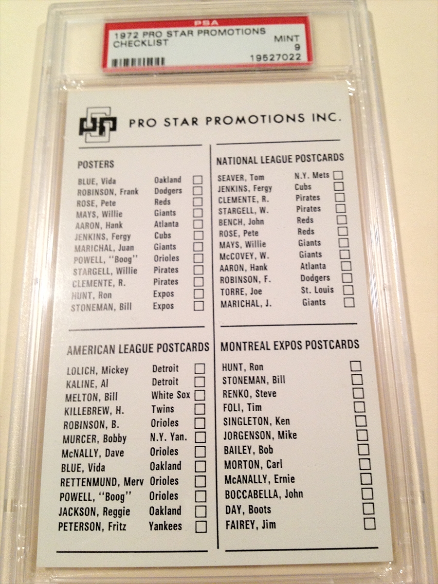 Baseball - 1972 Pro Star Promotions: tod41 Set Image Gallery