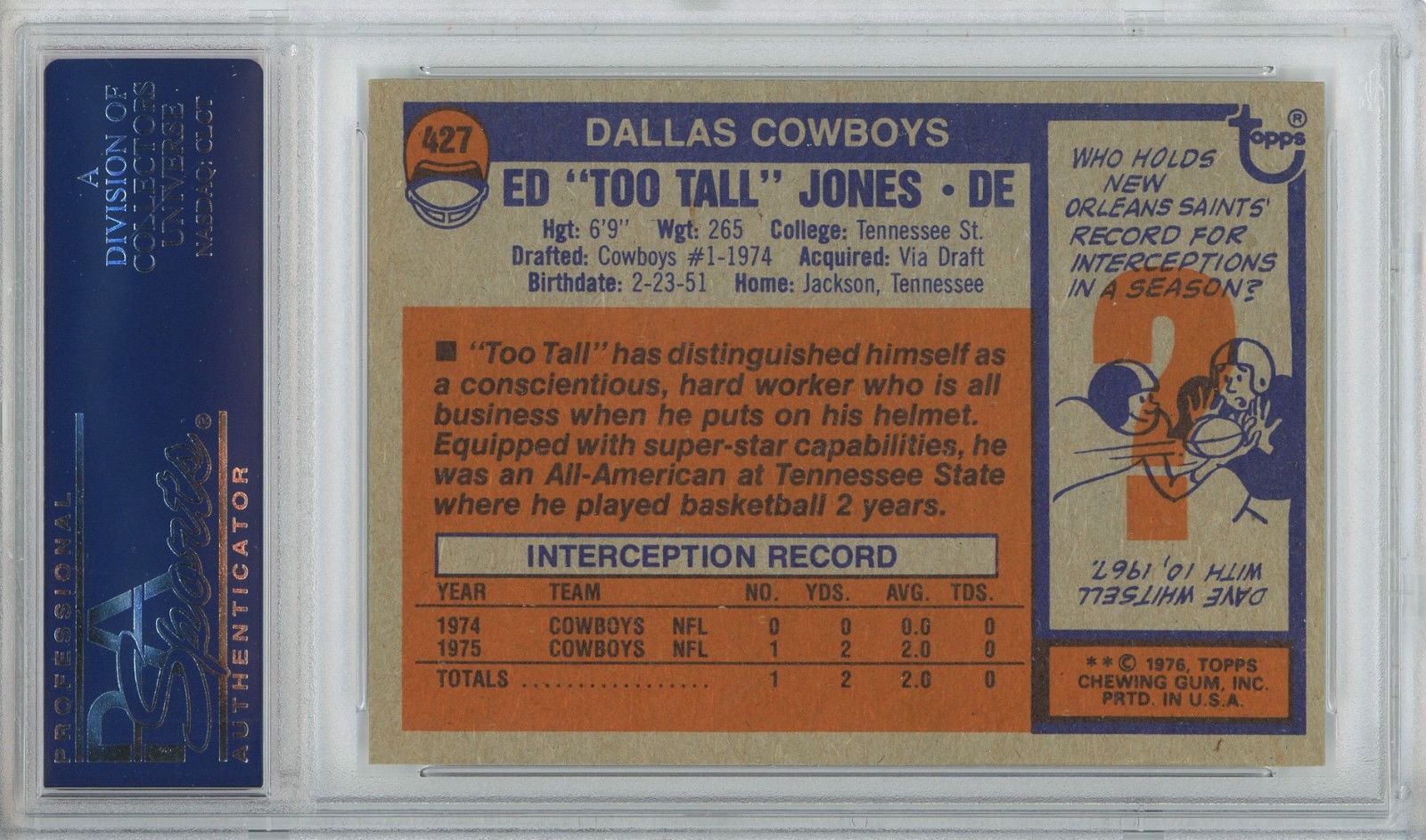 Football - 1976 Topps Dallas Cowboys: blee1971 Set Image Gallery