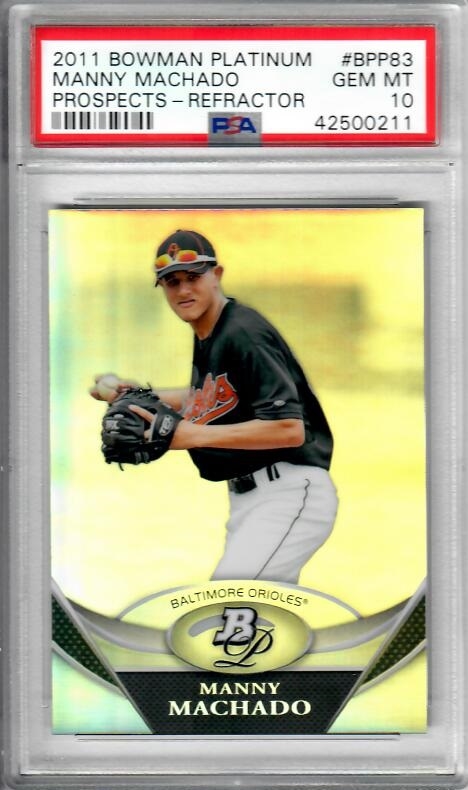 Manny Machado rookie cards Showcase Image Gallery