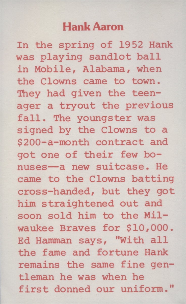 Baseball - 1976 Laughlin Indianapolis Clowns : Steve Anderson Set Image ...