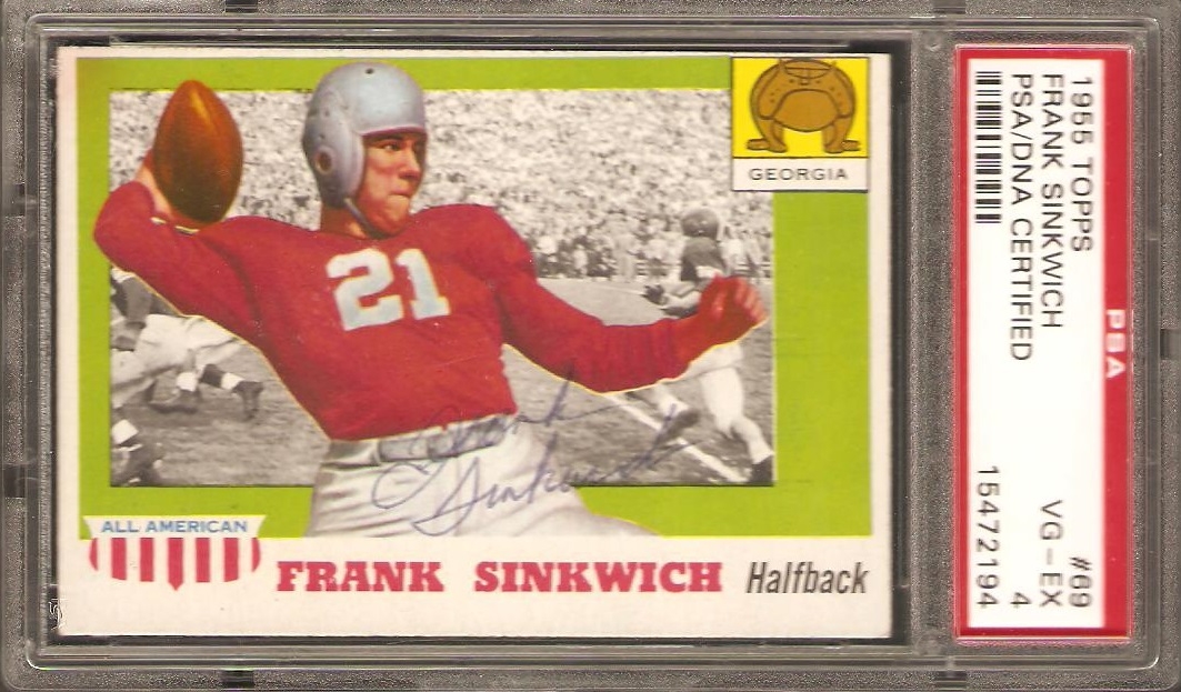 Football - 1955 Topps All-American Autographs: Reese's 1955 Topps All ...