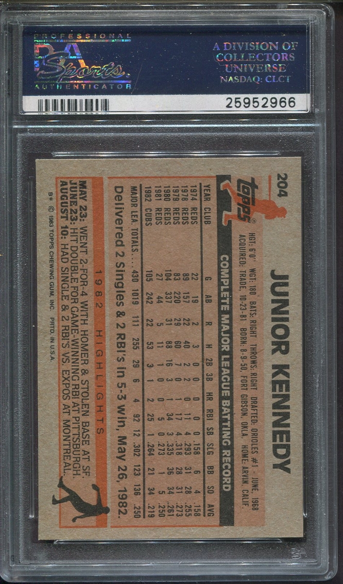Baseball - 1983 Topps Chicago Cubs: 83 Cubs Set Image Gallery