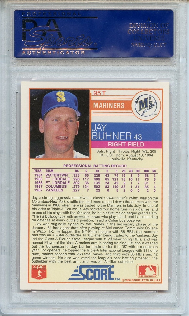 Baseball - Jay Buhner Rookie Set: The Sehlke Collection Set Image Gallery