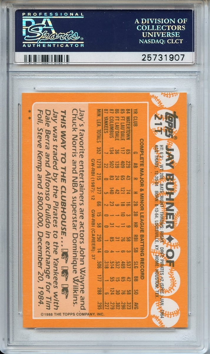Baseball - Jay Buhner Rookie Set: The Sehlke Collection Set Image Gallery