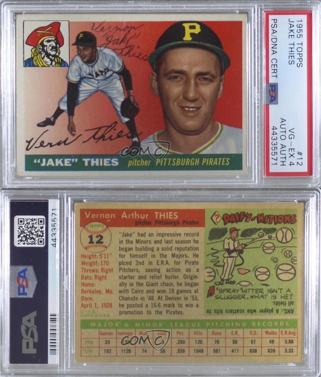 Baseball - 1955 Topps Autographs: vegsanity1976 Set Image Gallery