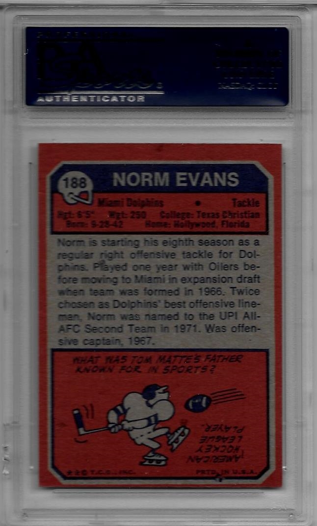 Football - Norm Evans Basic Set: Kelly's Norm Evans' Set Image Gallery