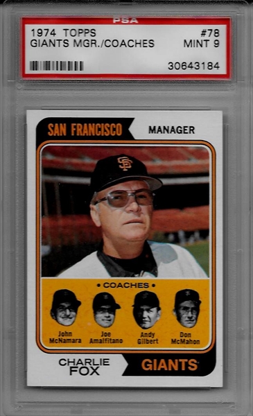 Baseball - 1974 Topps San Francisco Giants: Kelly's 1974 Topps San ...